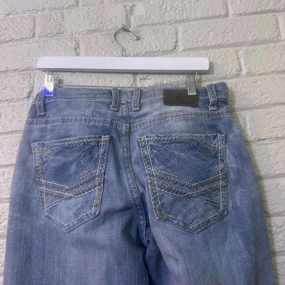 Jeans | Bke Tyler Straight Jeans Mens 3r Light Wash Thick Stich Cowboy ...